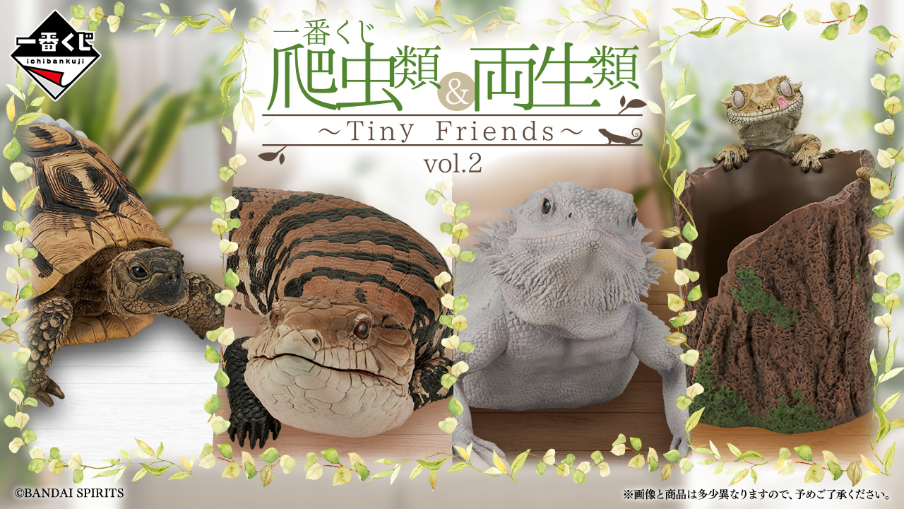 一番賞「爬蟲類＆兩棲類～Tiny Friends～vol.2」7月強勢登場！超寫實實寸大蜥蜴、陸龜搶先看！爬蟲控必收 - oneone宇宙